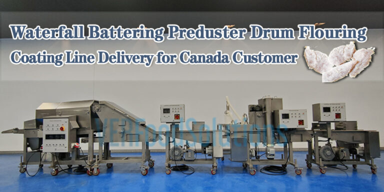 Waterfall Battering Preduster Drum Flouring Coating Line