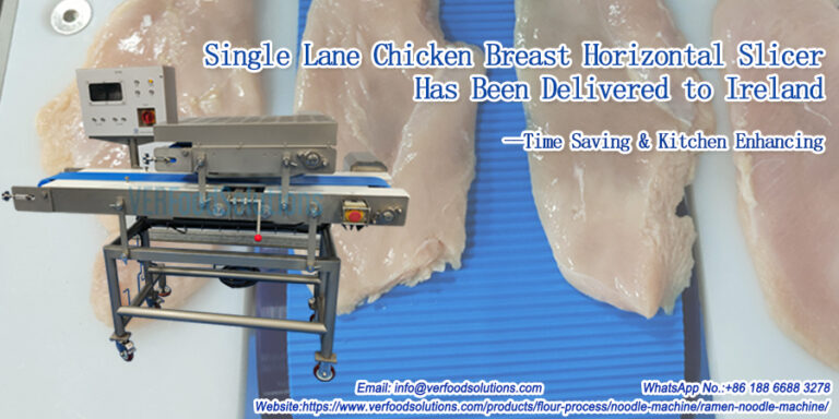 Single Lane Chicken Breast Horizontal Slicer Delivered to Ireland