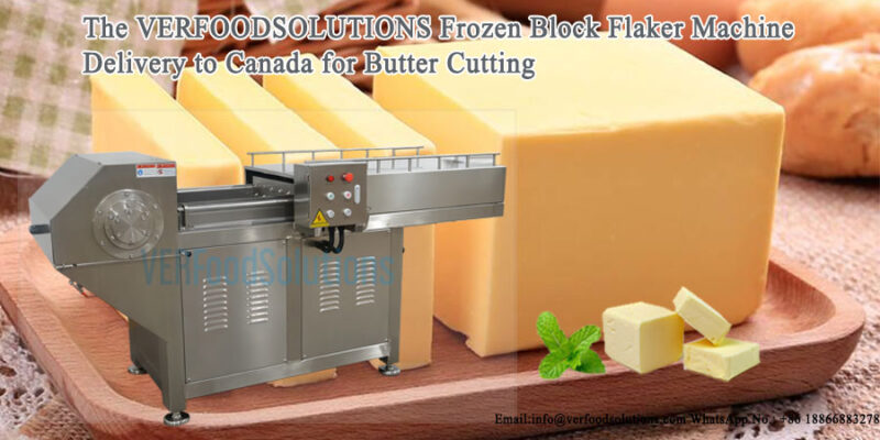 Frozen Block Flaker Machine Delivery to Canada for Butter Cutting
